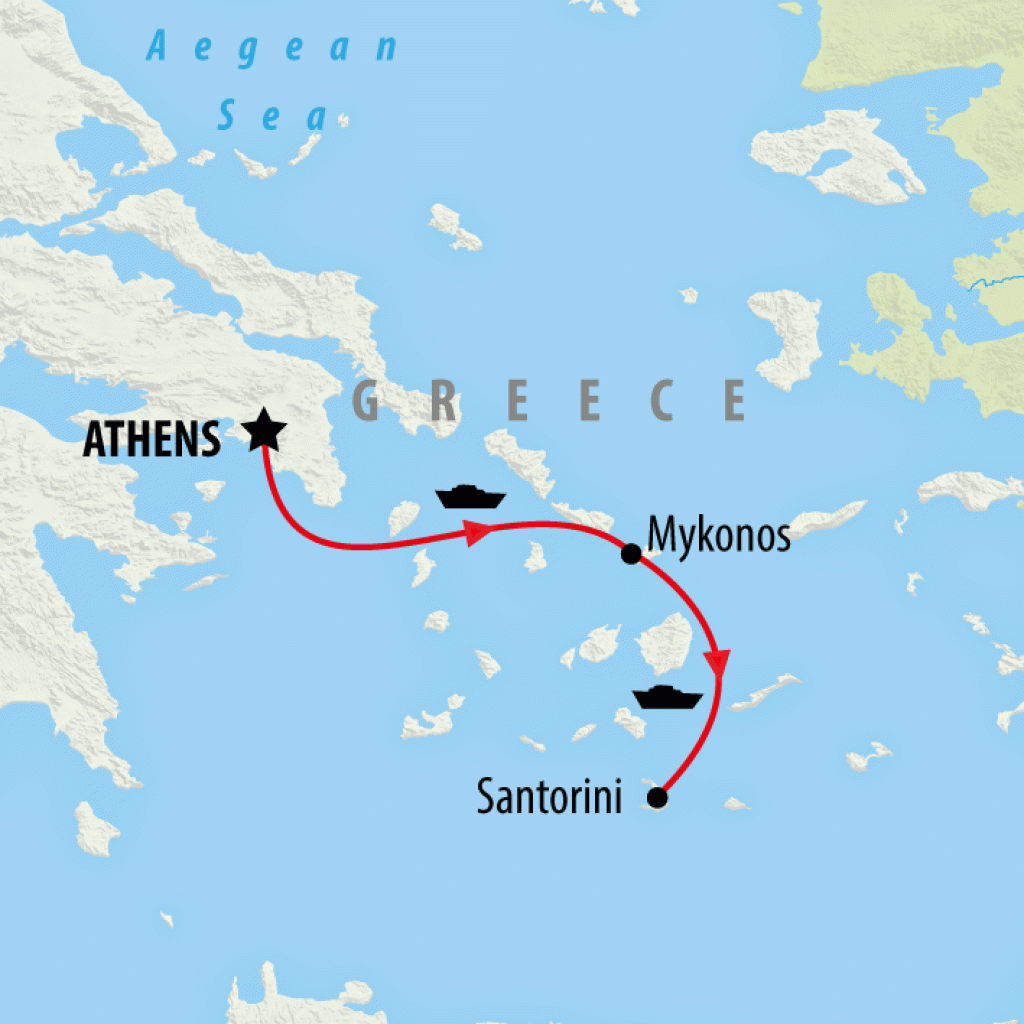 Athens to Mykonos and Santorini | On The Go Tours