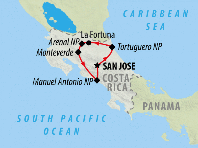 Costa Rica Encompassed 14 day tour | On The Go Tours