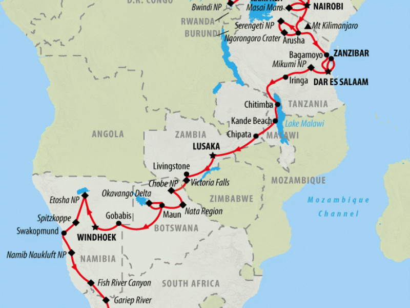 58 Day African Accommodated Tour | On The Go Tours