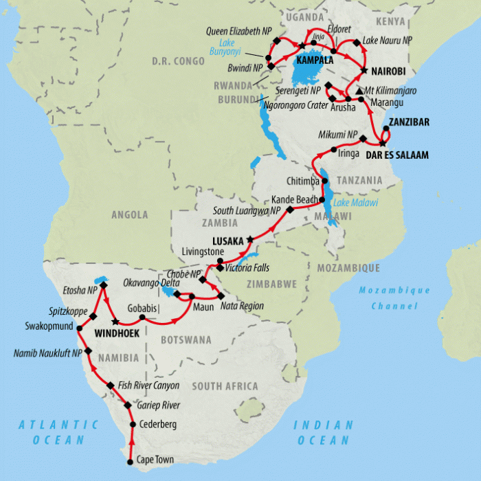 Tour | Great African Expedition Northbound - 56 days | On The Go Tours ...