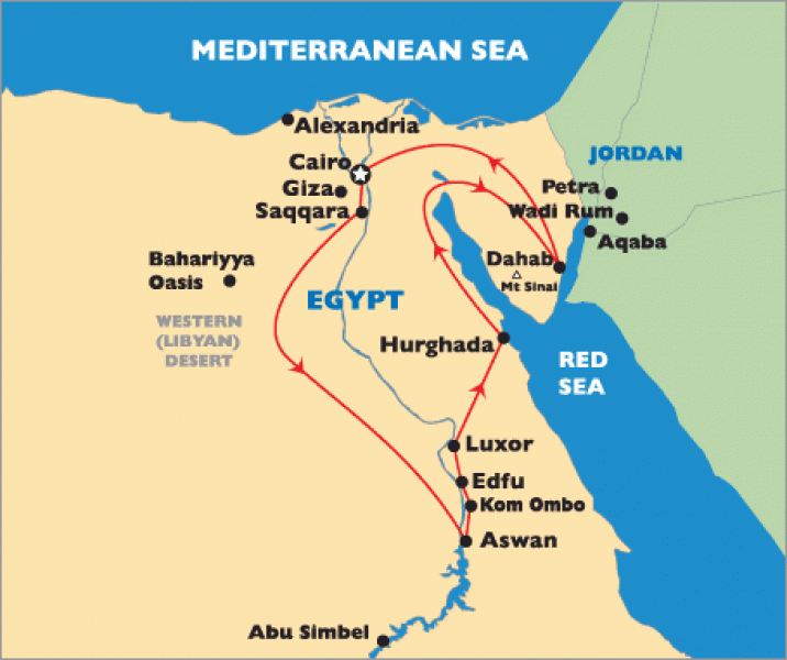 Nubian Desert On World Map