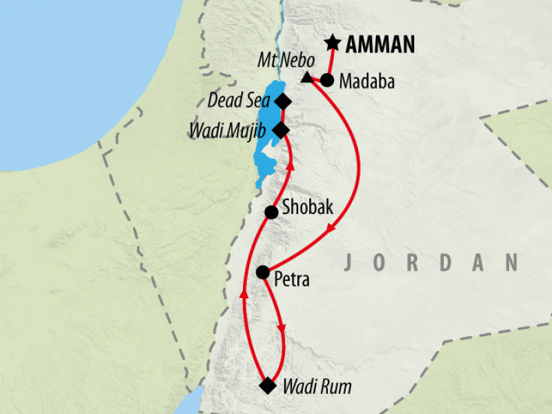Culture & Adventure tour of Jordan in 6 Days | On The Go Tours