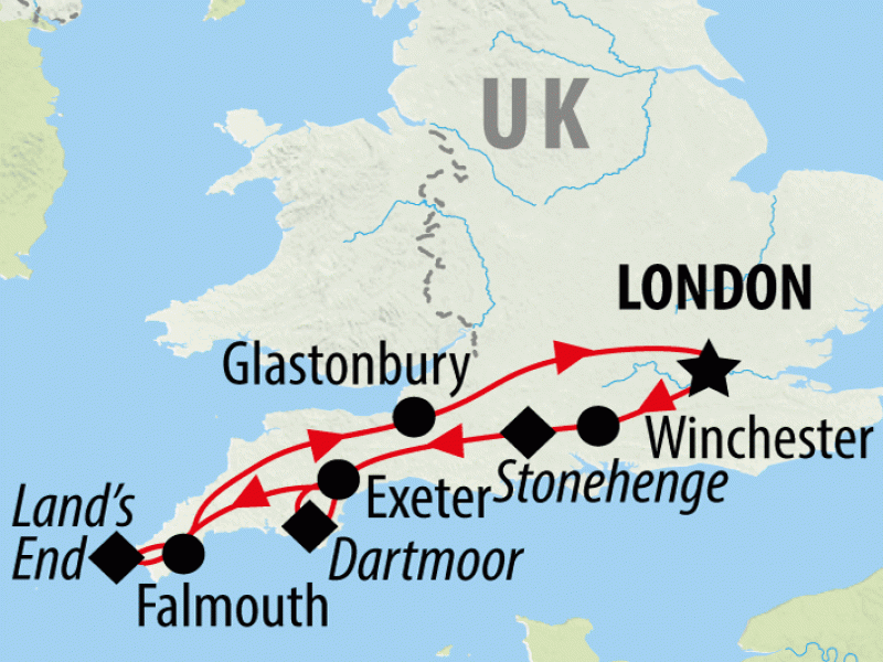 Stonehenge, Devon & Cornwall Group Tour | On The Go Tours