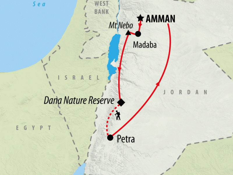 Trek Jordan 7 day Jordan trekking holiday | On The Go Tours