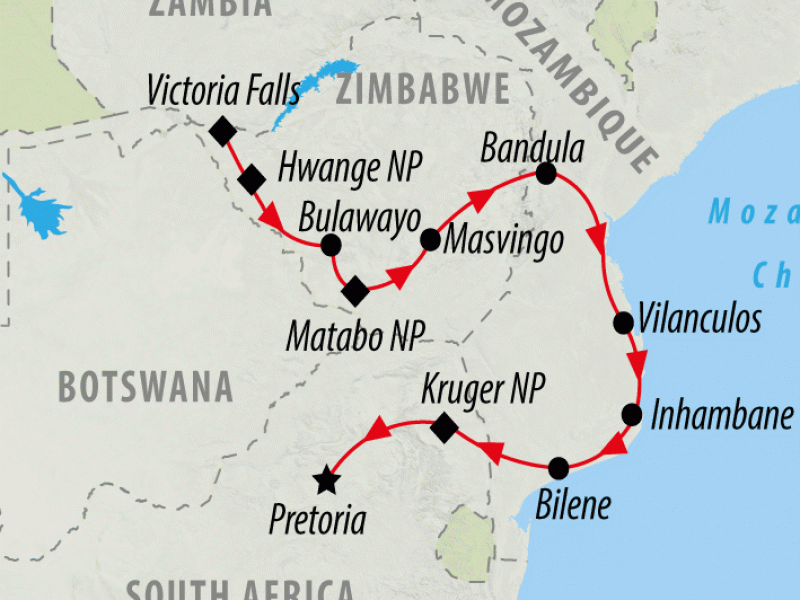 Zimbabwe, Mozambique & South Africa safari | On The Go Tours