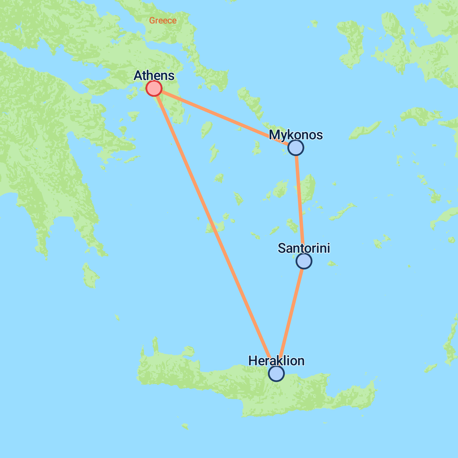 Greek Islands Odyssey Athens to Mykonos - 9 days