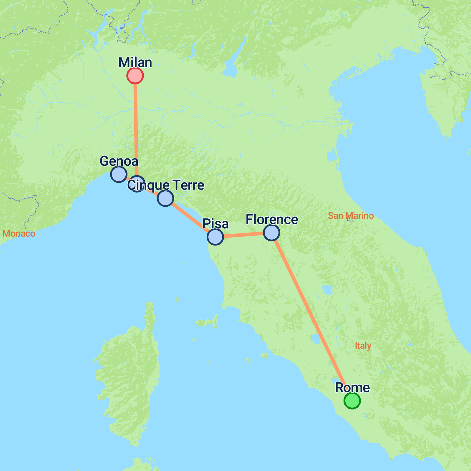 Rome to Milan Italian Highlights Journey - 7 days (From IE)