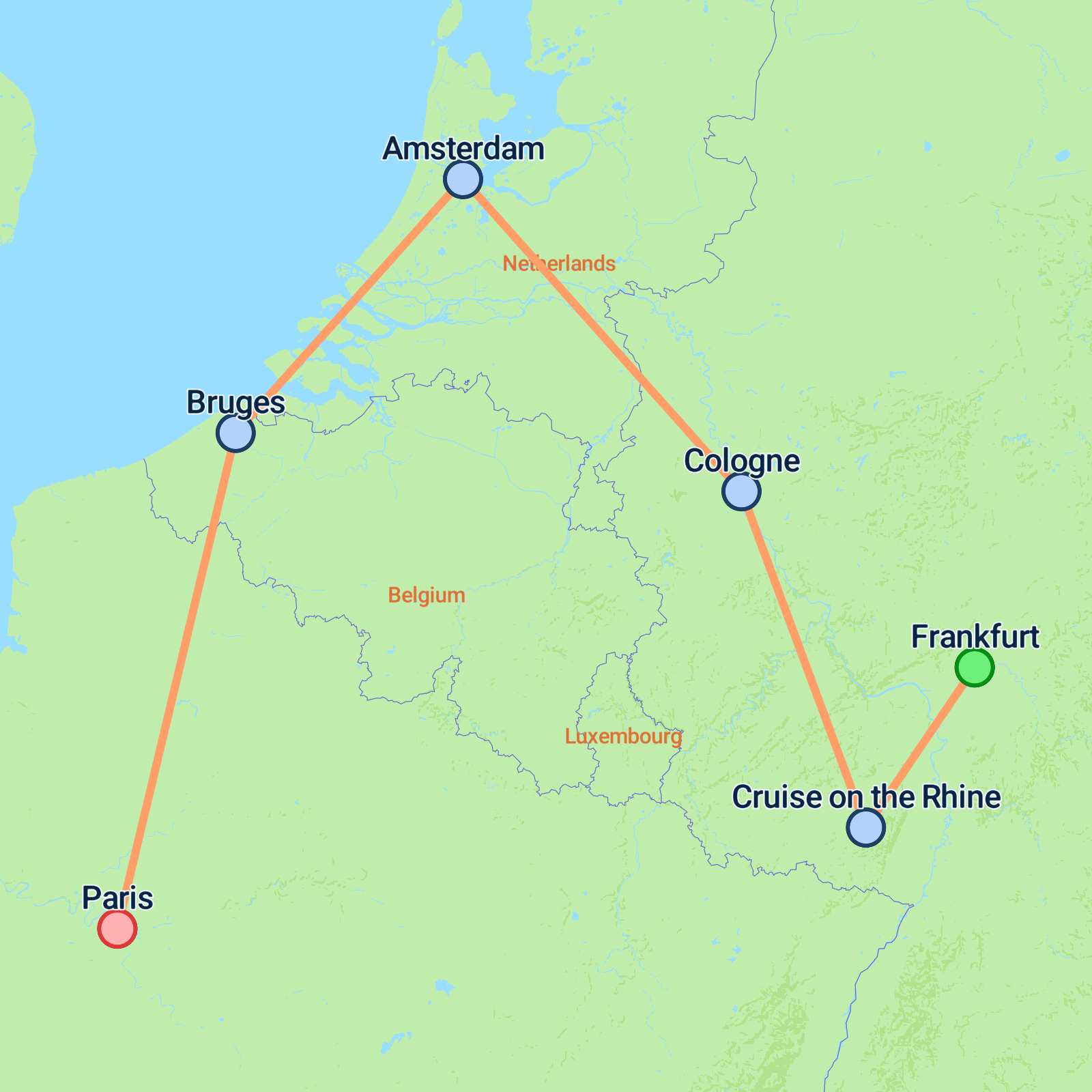 Enchanting Journey Frankfurt to Paris - 7 days