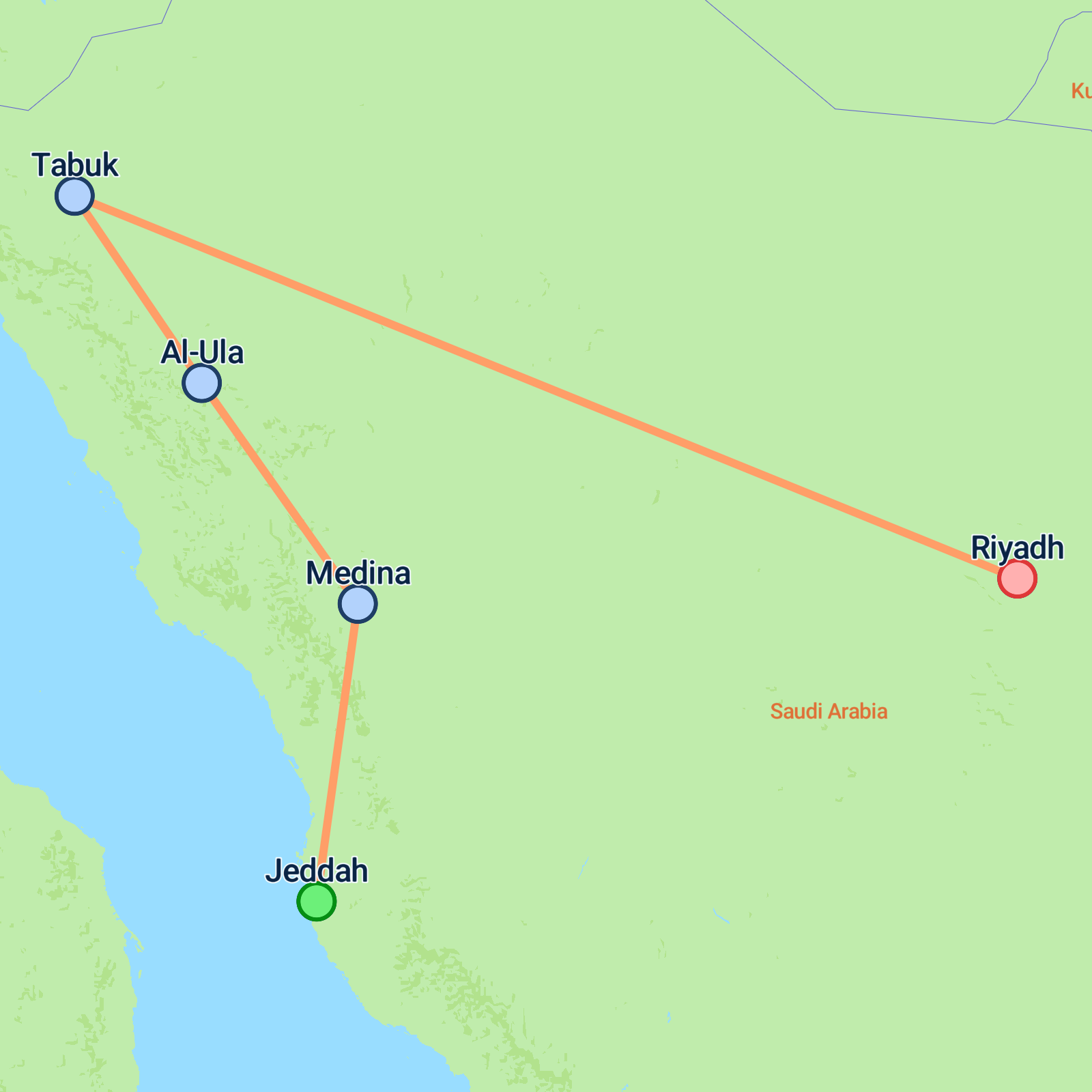Journey Through Saudi Arabia's Wonders - 7 days (From CA)