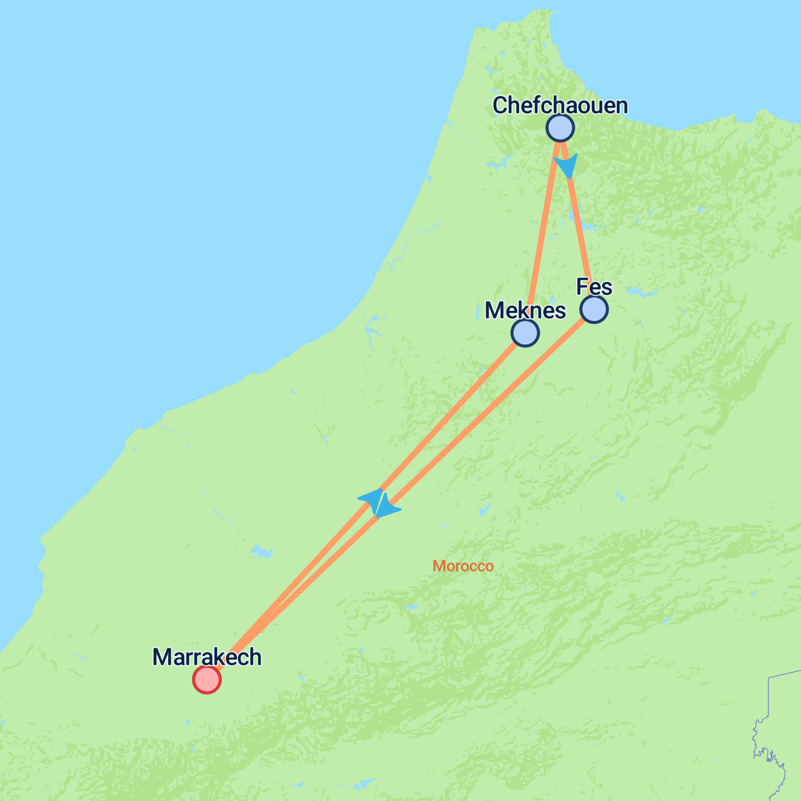 Chefchaouen and North Exploration - 7 days (From AU)